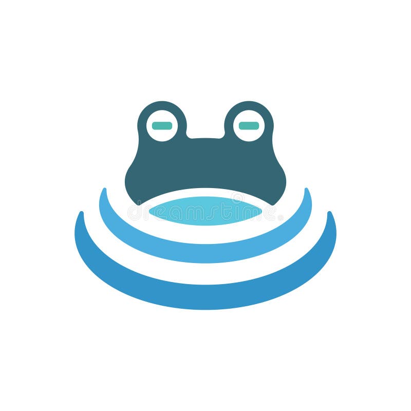 Frog Logo Template Icon stock vector. Illustration of vector - 350337684