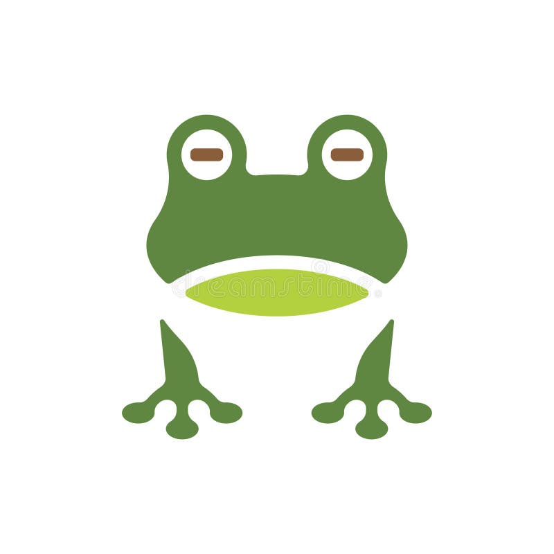 Frog Logo Template Icon stock illustration. Illustration of character ...