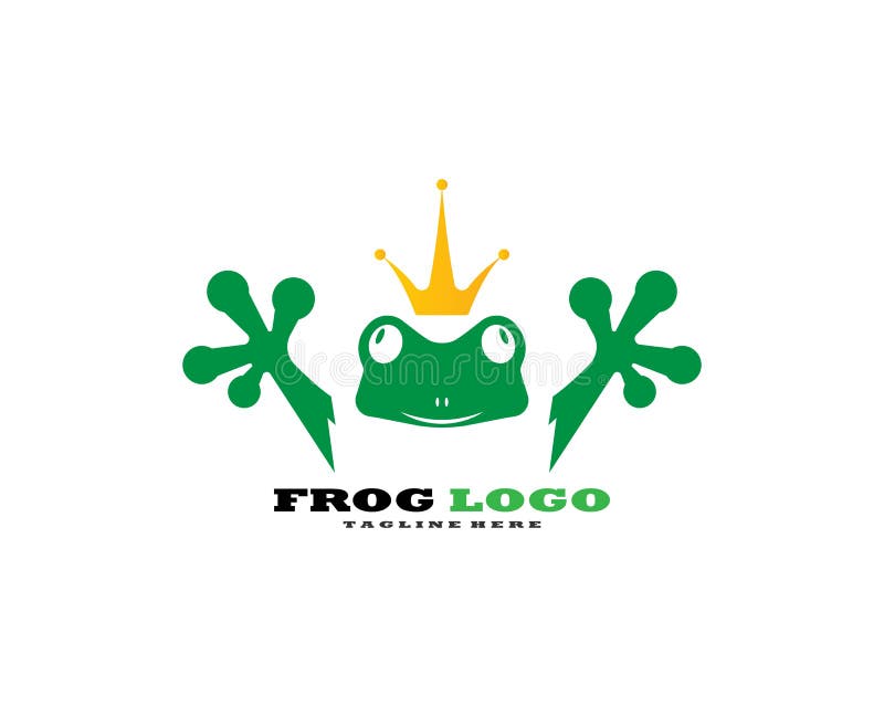 Frog Logo Template vector stock illustration. Illustration of cute ...