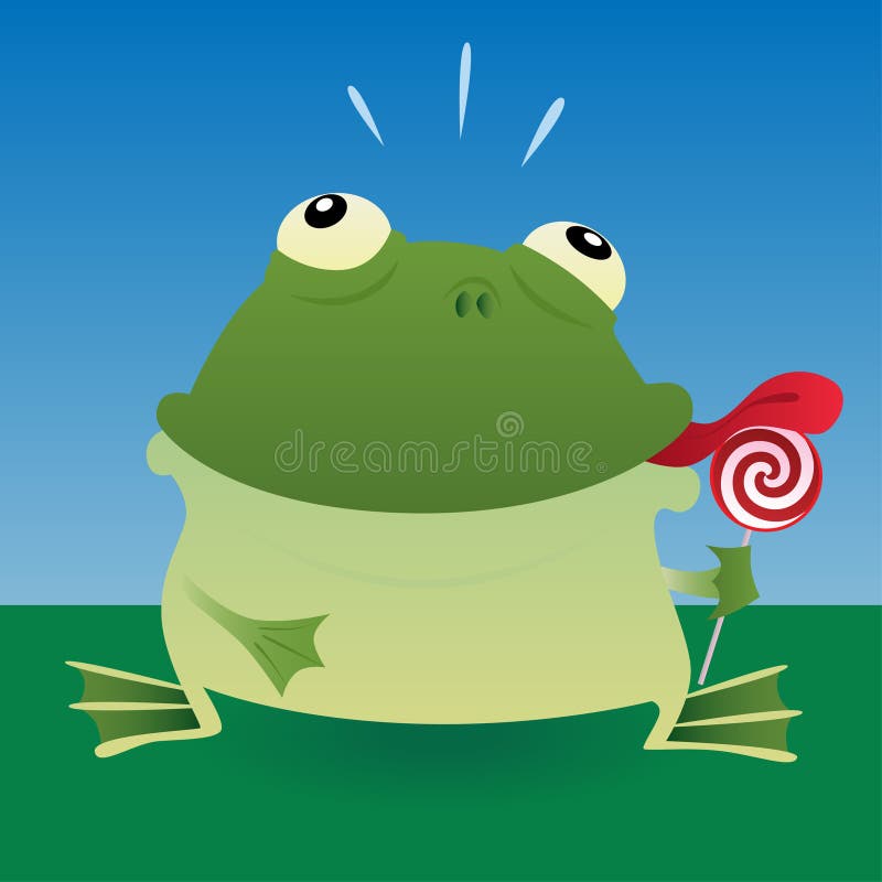 Frog and lollipop stock vector. Illustration of candy - 17669163