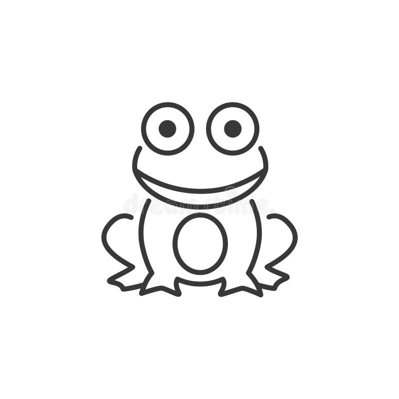 Frog. Outline Icon. Animal Vector Illustration Stock Vector ...