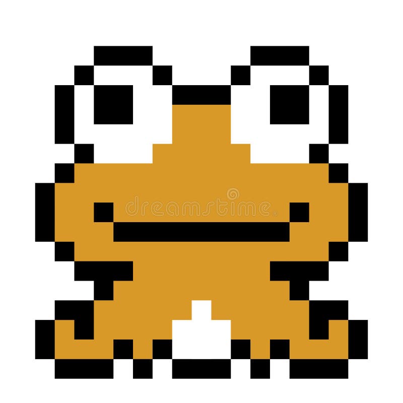 Frog Pattern. Pixel Frog Image 8 Bit Game Stock Vector - Illustration ...