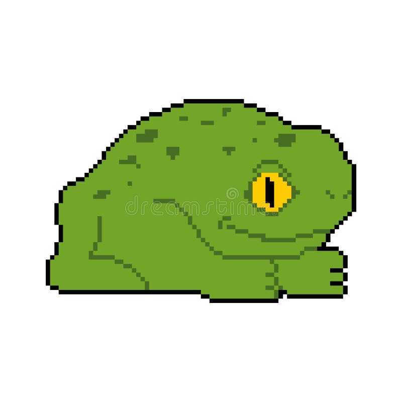 Frog Pixel Art. Toad 8 Bit. Vector Illustration. Stock Vector ...