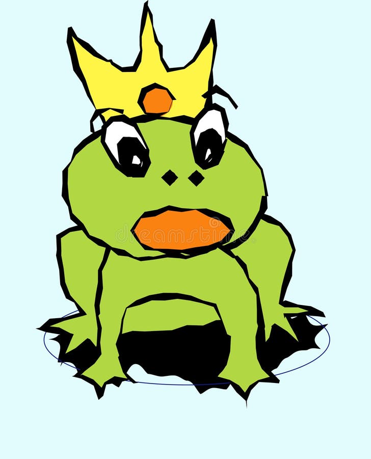 Queen and king frogs stock illustration. Illustration of thrown - 2897094