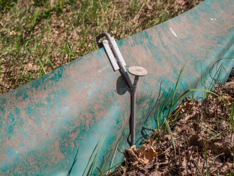 Frog protection fence stock photo. Image of outdoor - 194901728