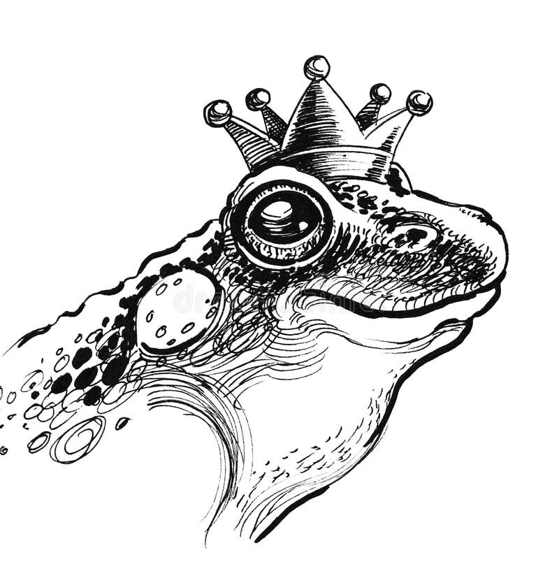 The Queen Frog, Isolated Vector Illustration. Cute Cartoon Animal ...