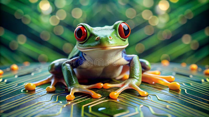 The Frog is at the Root of High-tech Clothing Stock Illustration ...
