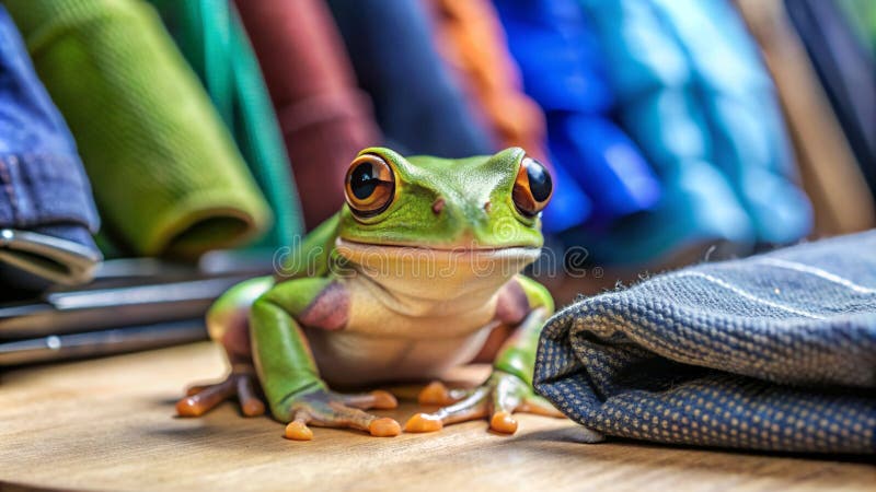 The Frog is at the Root of High-tech Clothing Stock Illustration ...