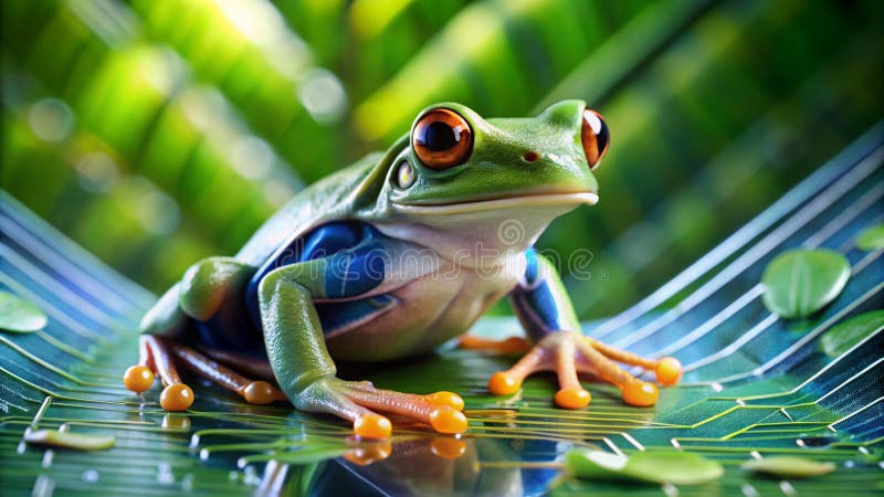 The Frog is at the Root of High-tech Clothing Stock Illustration ...