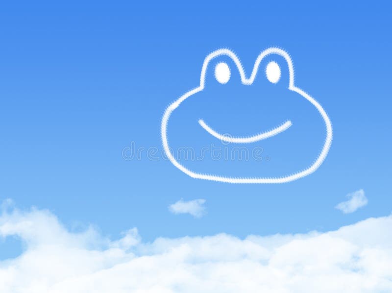 Frog Shape Clouds in the Blue Sky Stock Photo - Image of cartoon, cute ...