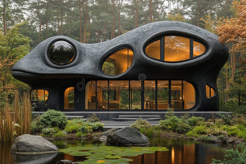 A Frog Shaped House . Generative with Ai Stock Photo - Image of wide ...