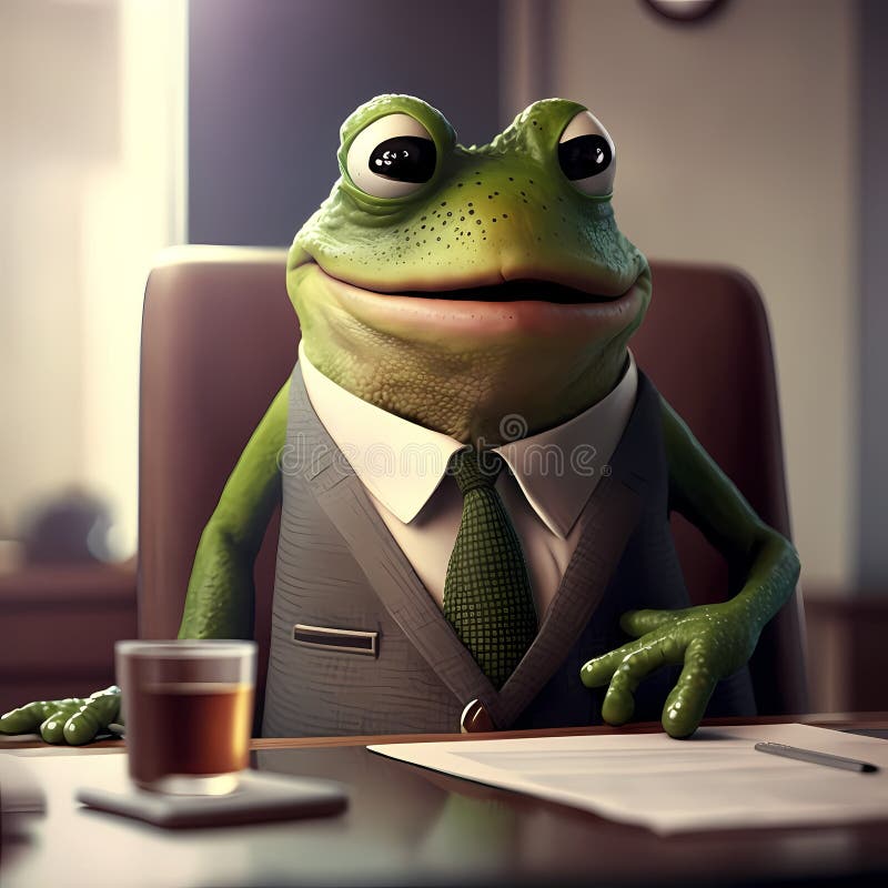 Frog Frog Sitting on a Floor Stock Illustration - Illustration of tree ...