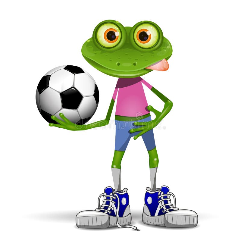 Frog soccer player stock vector. Illustration of triton - 60182762