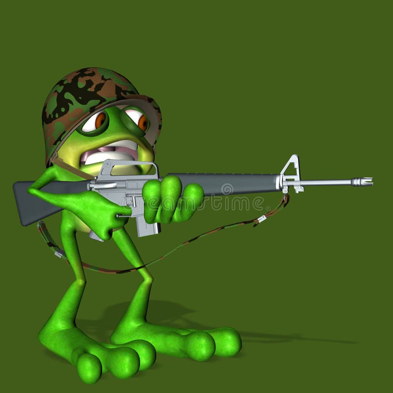 Frog Soldier 1 stock illustration. Illustration of battle - 3179670