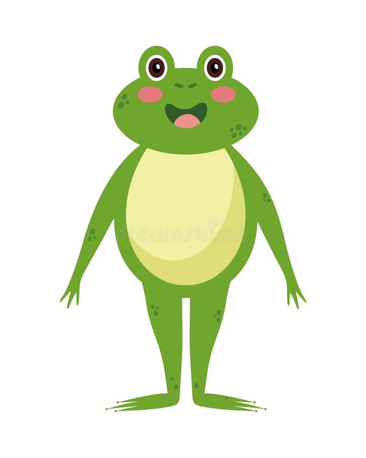 Frog standing cartoon stock illustration. Illustration of green - 292997807