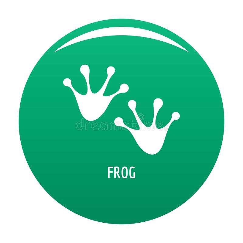 Frog Step Icon Vector Green Stock Vector - Illustration of green ...