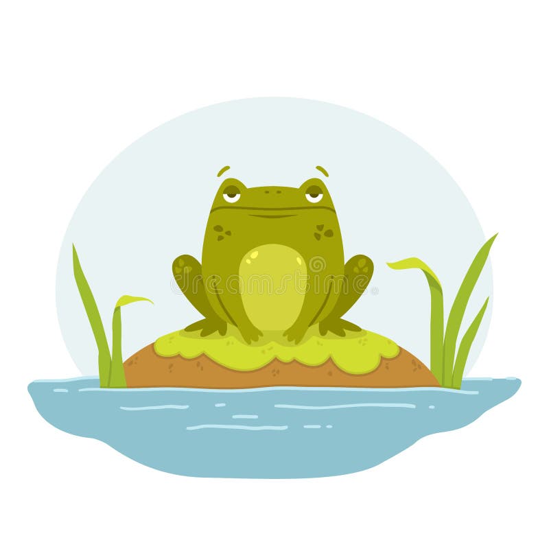 Frog in swamp stock illustration. Illustration of letting - 55997059