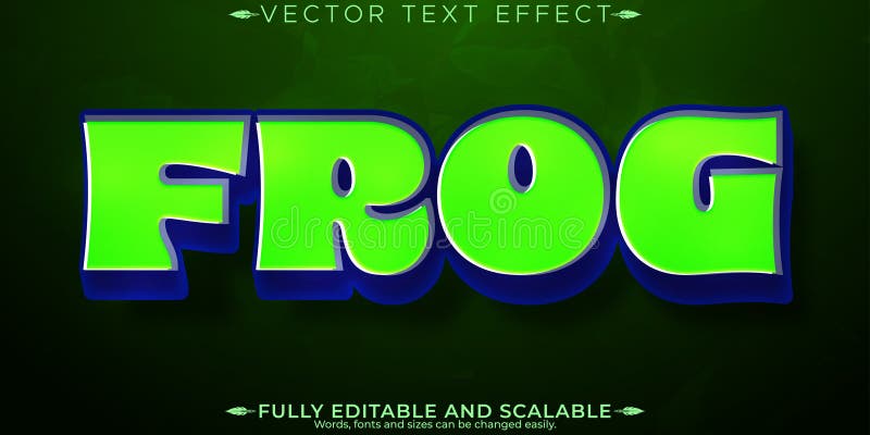 Frog Text Effect, Editable Amphibian and Green Customizable Font Style ...