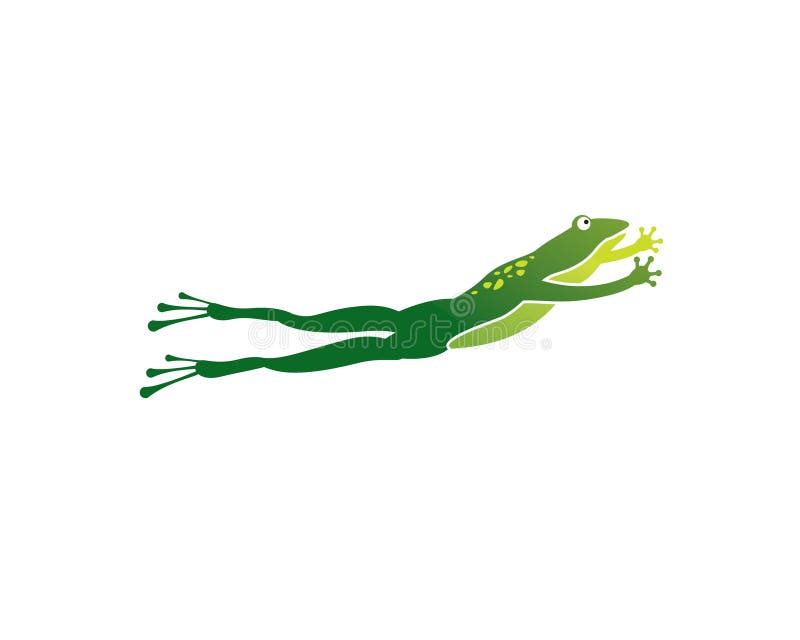 Frog Jump. Animation of Jumping Animal, Green Cartoon Frogs Desogn ...