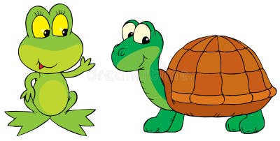 Frog and Turtle stock vector. Illustration of drawing - 3868151