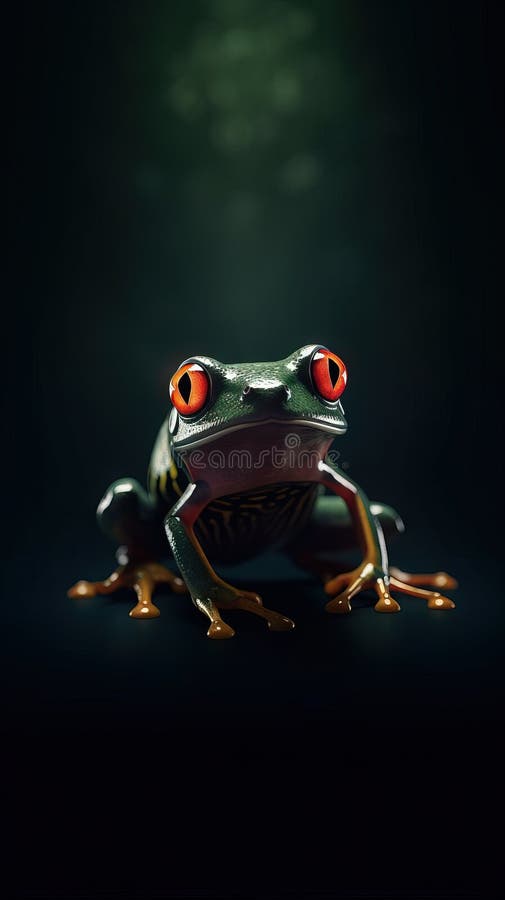 Frog Typography on Dark Background. Stock Illustration - Illustration ...