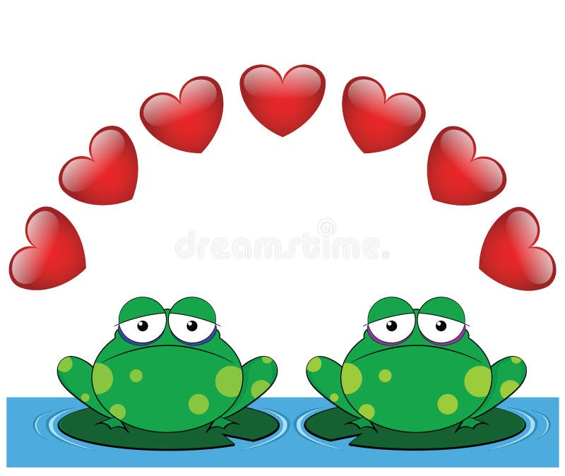 Valentine frog stock illustration. Illustration of love - 462464