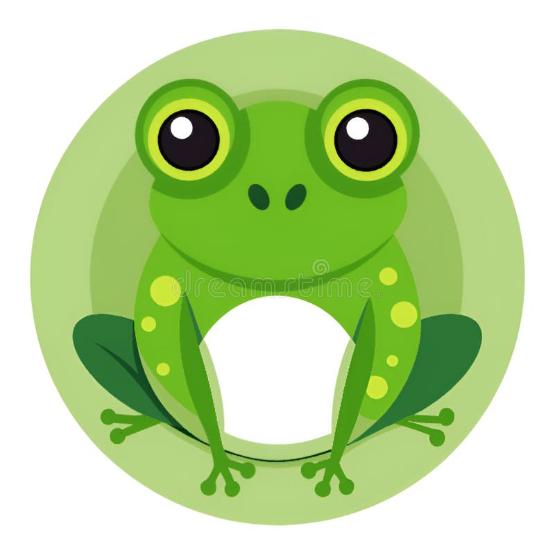 Frog vector flat icon stock illustration. Illustration of toad - 324829458