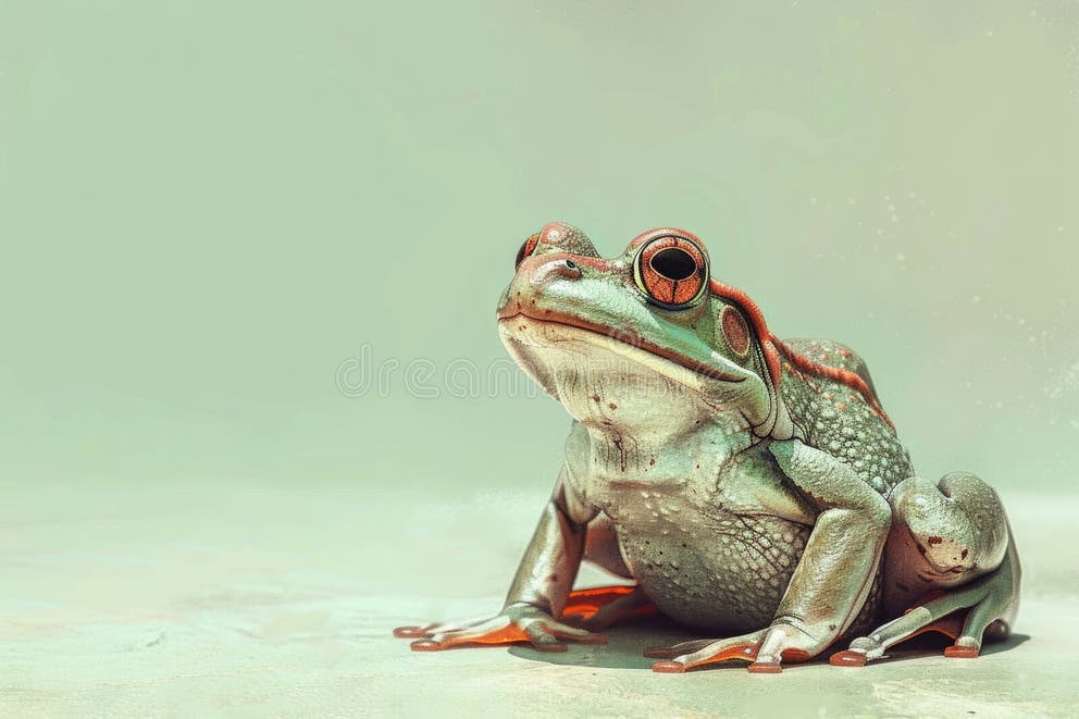 A Frog Wearing Goggles Sitting on the Ground. Suitable for Educational ...