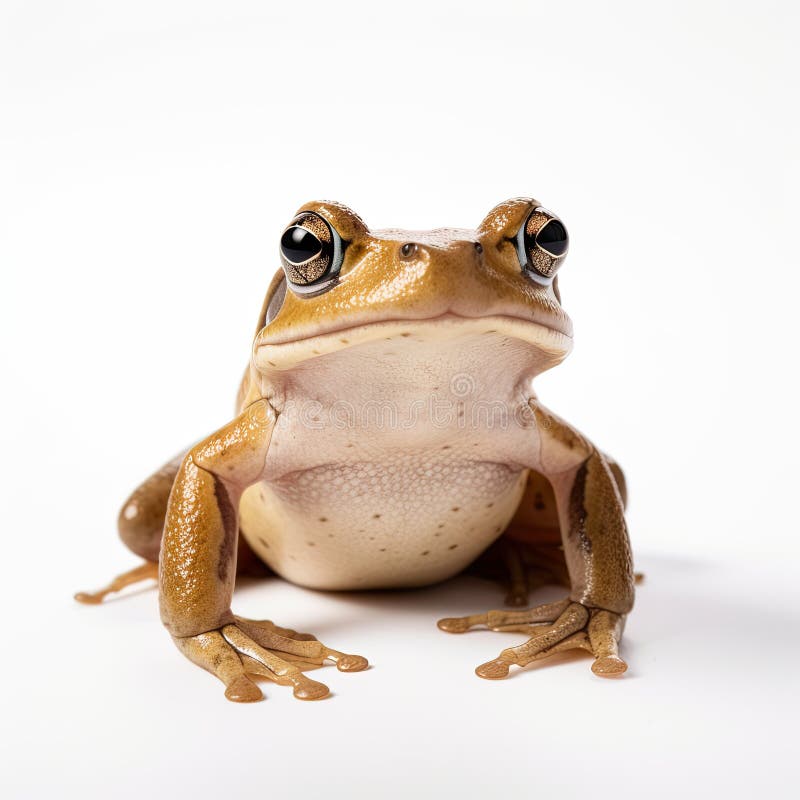 Frog on White Background. a Beautiful Illustration of an Amphibian ...