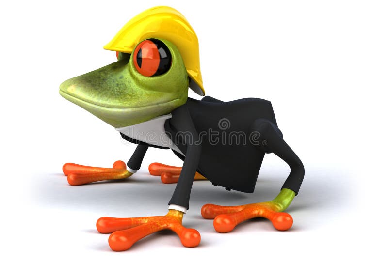 Frog worker stock illustration. Illustration of worker - 21549692