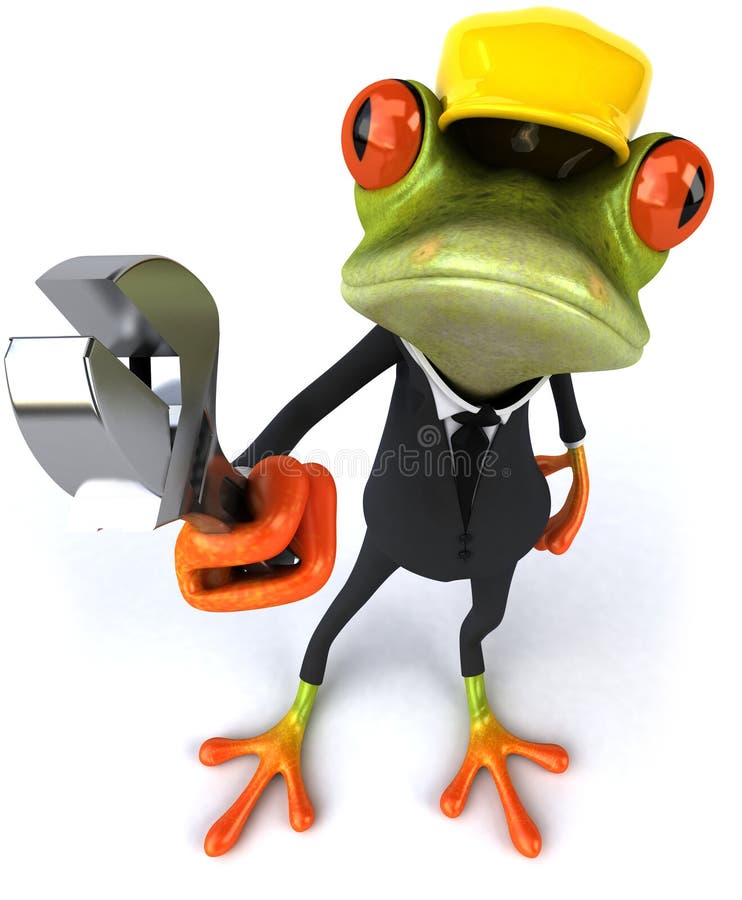 Frog worker stock illustration. Illustration of animal - 21564312