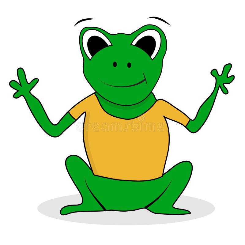 A Cute Frogling Says Ribbit. Vector Illustration. Stock Vector ...