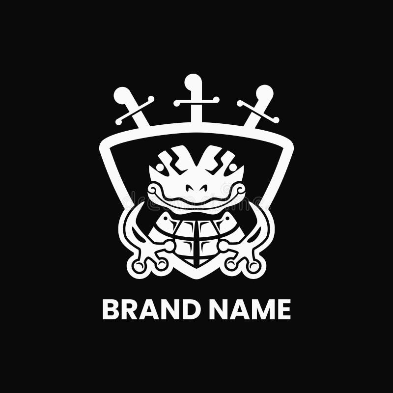 Frog, Shield and Three Swords Logo Concept. Creative, Animal, Flat ...