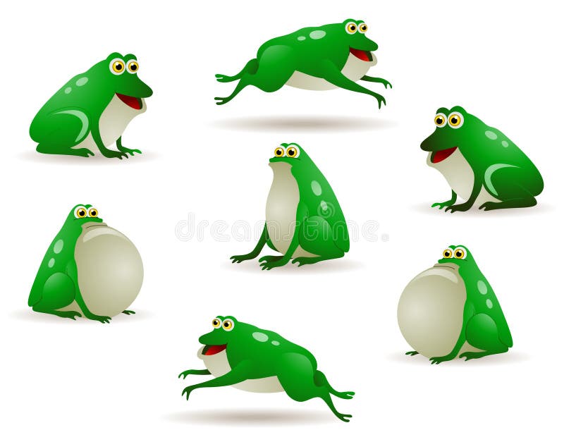 Frog jumping sprite stock vector. Illustration of available - 73781050