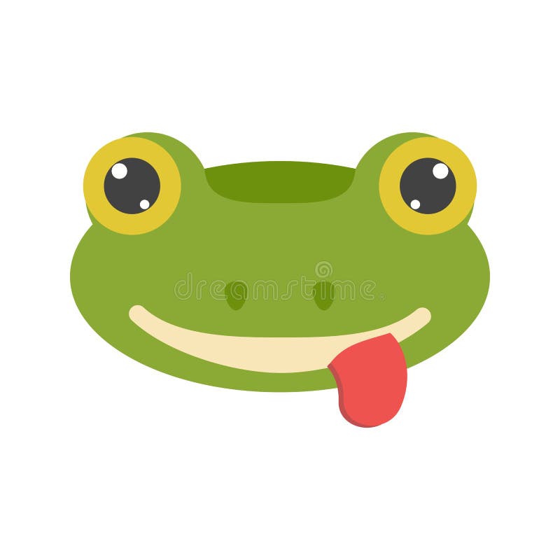 Frog Face stock vector. Illustration of toad, green - 100619642