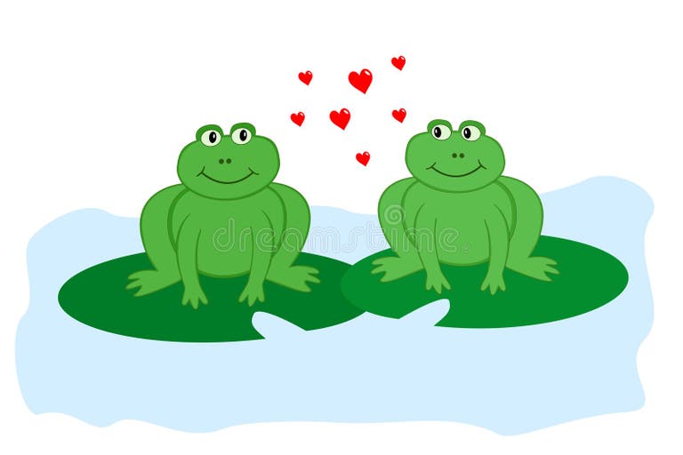 Frogs in love stock vector. Illustration of cartoon, love - 6755139