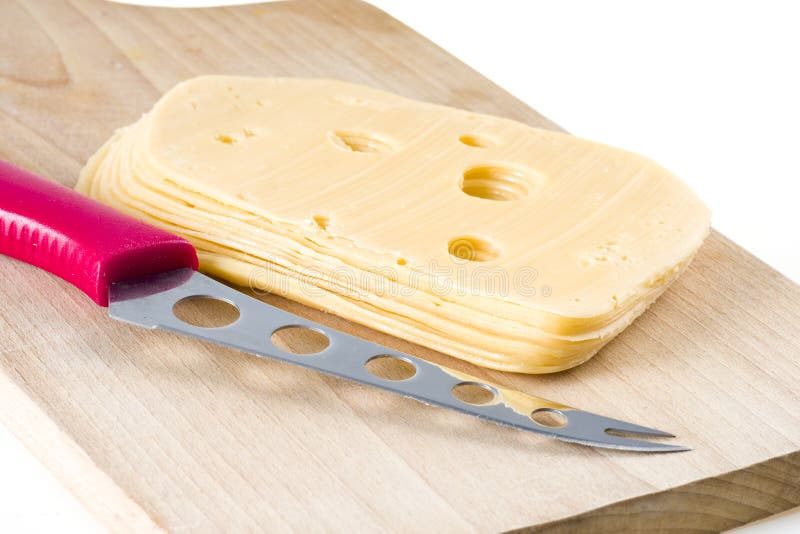 Fromage jaune image stock. Image du part, couteau, laiterie - 22981045