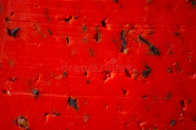 Fromage Rouge Solide Basiron De Pesto De Morceau Photo stock - Image du ...