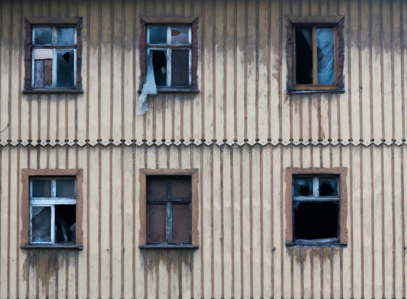 Front of Abandoned Building Stock Image - Image of dirty, building ...