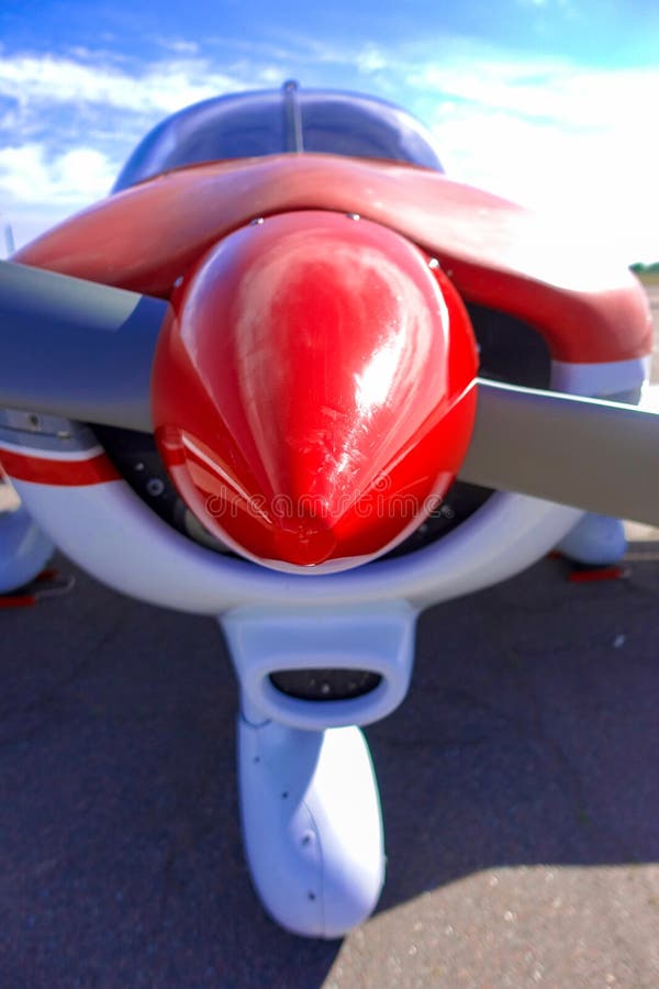 The Front of the Aircraft Close-up. Propeller Attachment Point Stock ...