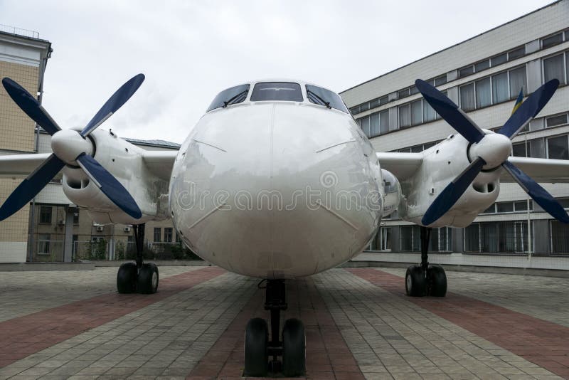 Front of the aircraft stock photo. Image of arrival - 113224980