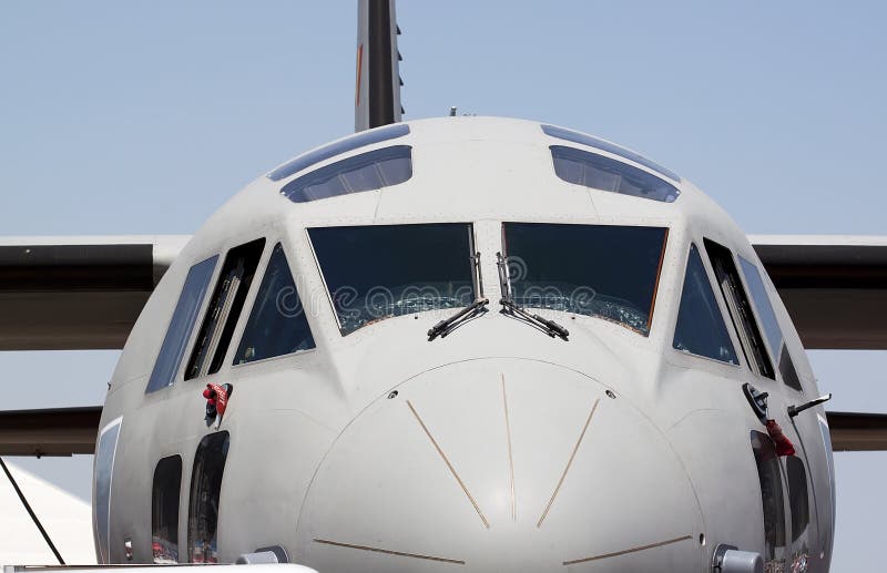 Front of an airplane stock photo. Image of cockpit, plane - 25886932