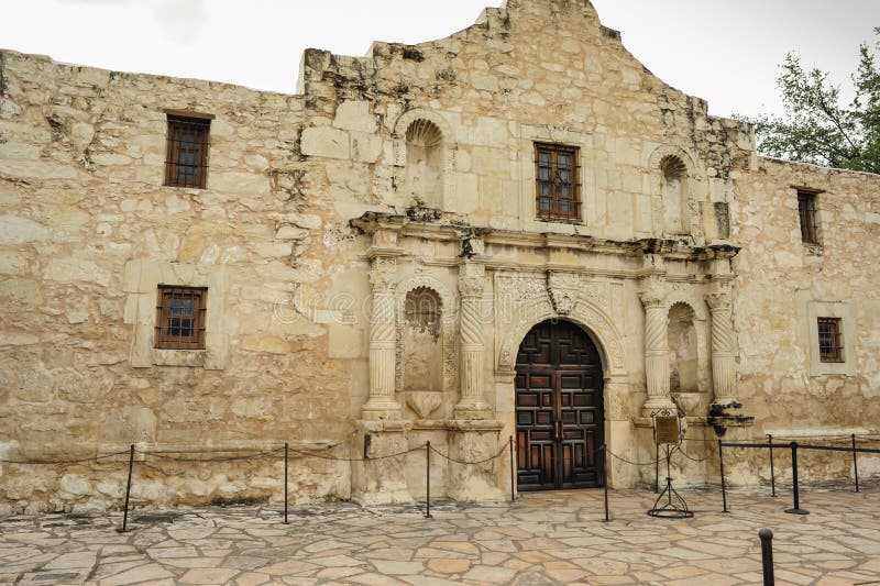 Front of Alamo in San Antonio,Texas. Stock Photo - Image of history ...