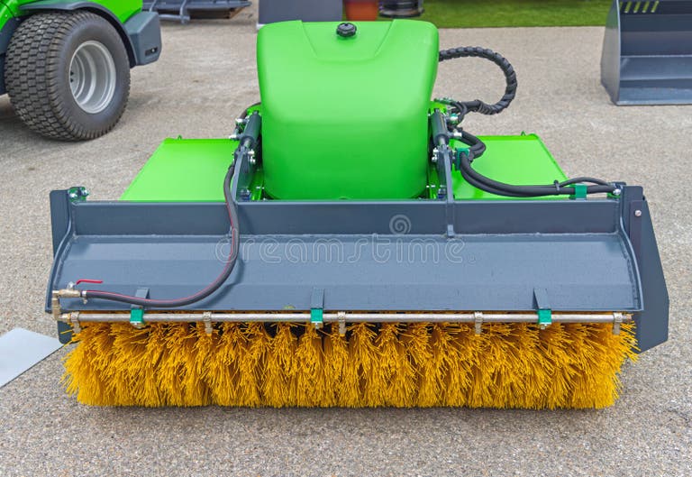 Front Attachment Sweeper Brush Stock Image - Image of europe, street ...