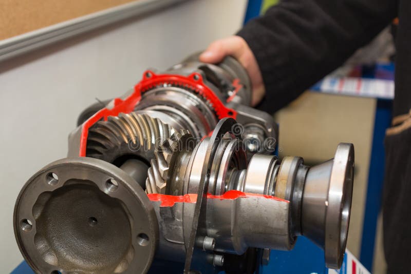 Front Axle Gear - Look Inside Stock Photo - Image of dovetail ...