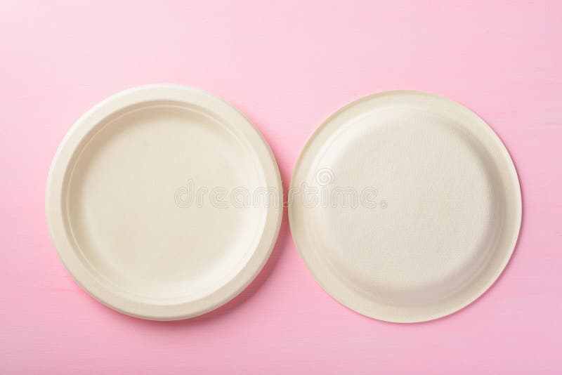 Front and Back of Biodegradable Plate, Compostable Plate or Eco ...