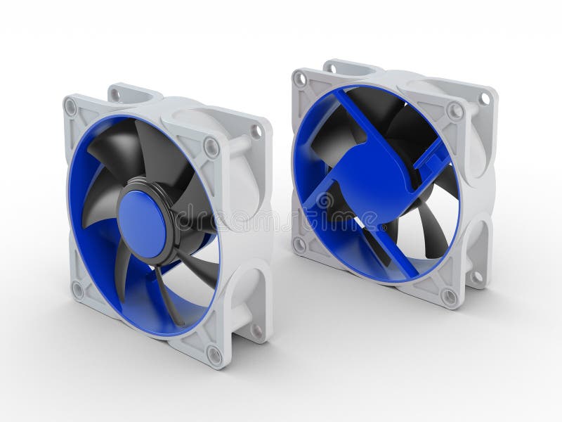 Computer Performance Cooling Fans Stock Illustration - Illustration of ...