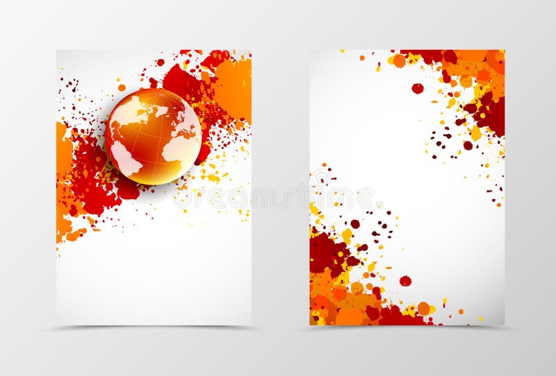 Front and Back Dynamic Flyer Template Design Stock Vector ...