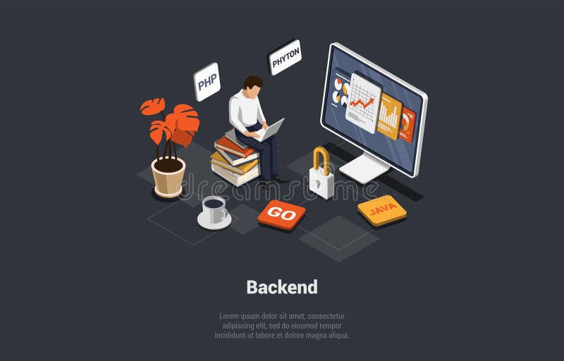 Front Back End Of Development Responsive Web Design Website Interface Coding And Programming