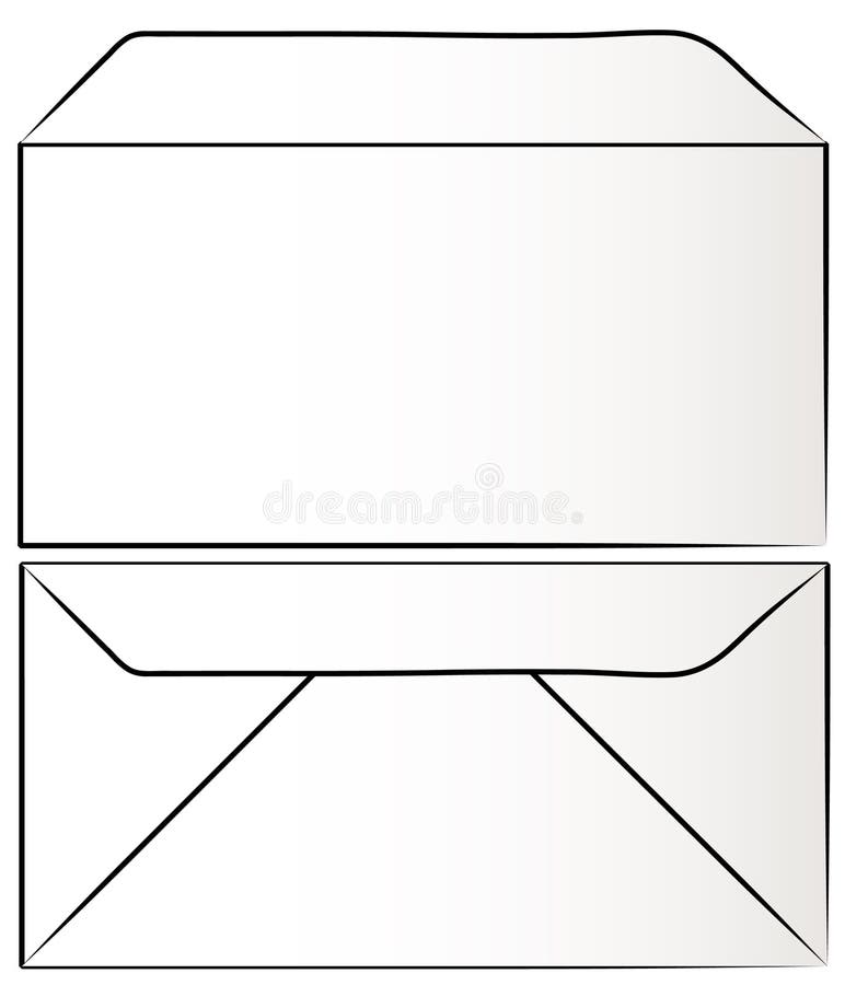 Front and back of envelope stock vector. Illustration of letter - 4551061
